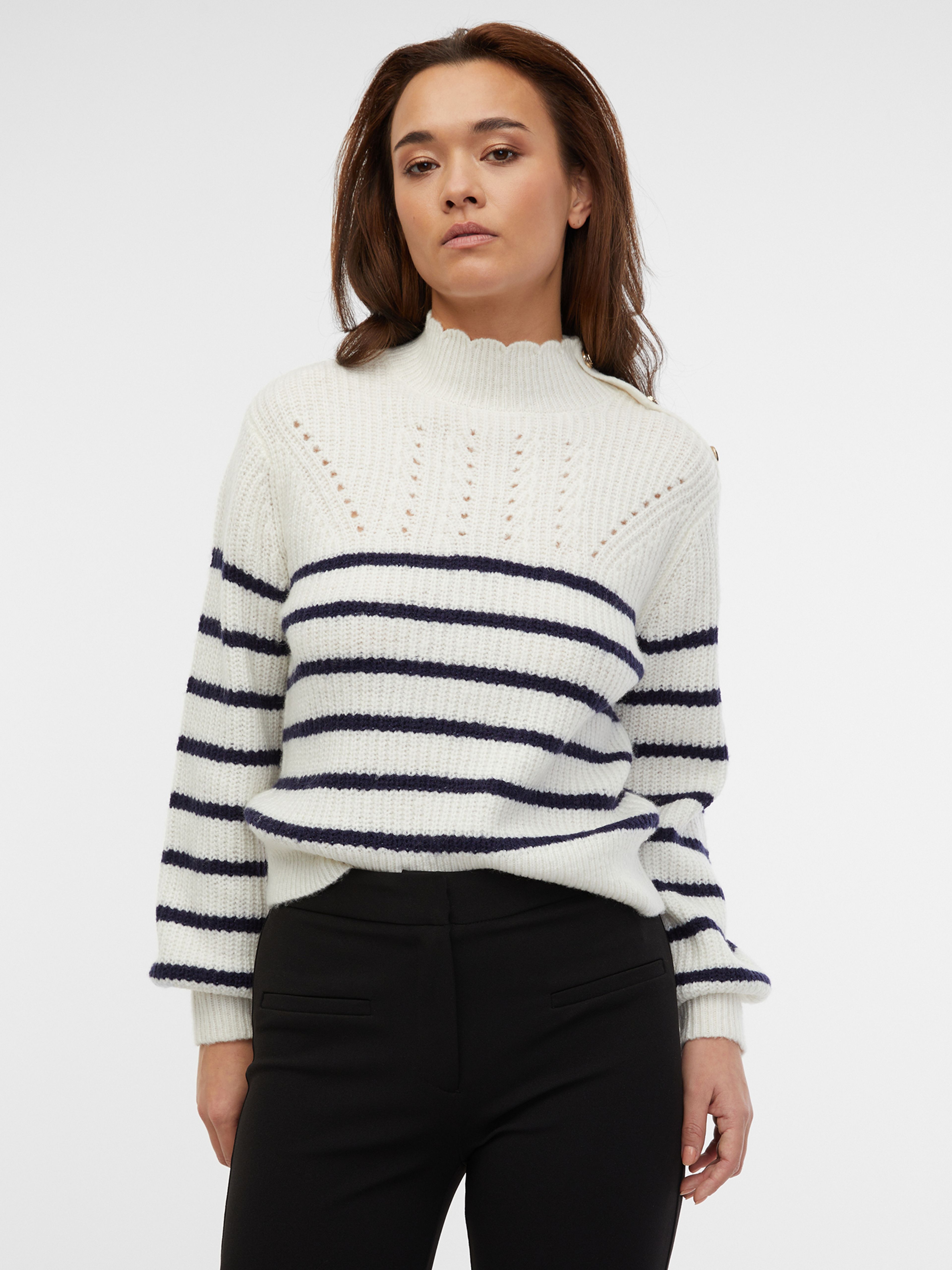 Cremefarbener gestreifter Damen-Pullover ORSAY | Orsay.de - Der ... Cremefarbener gestreifter Damen-Pullover ORSAY | Orsay.de - Der ...