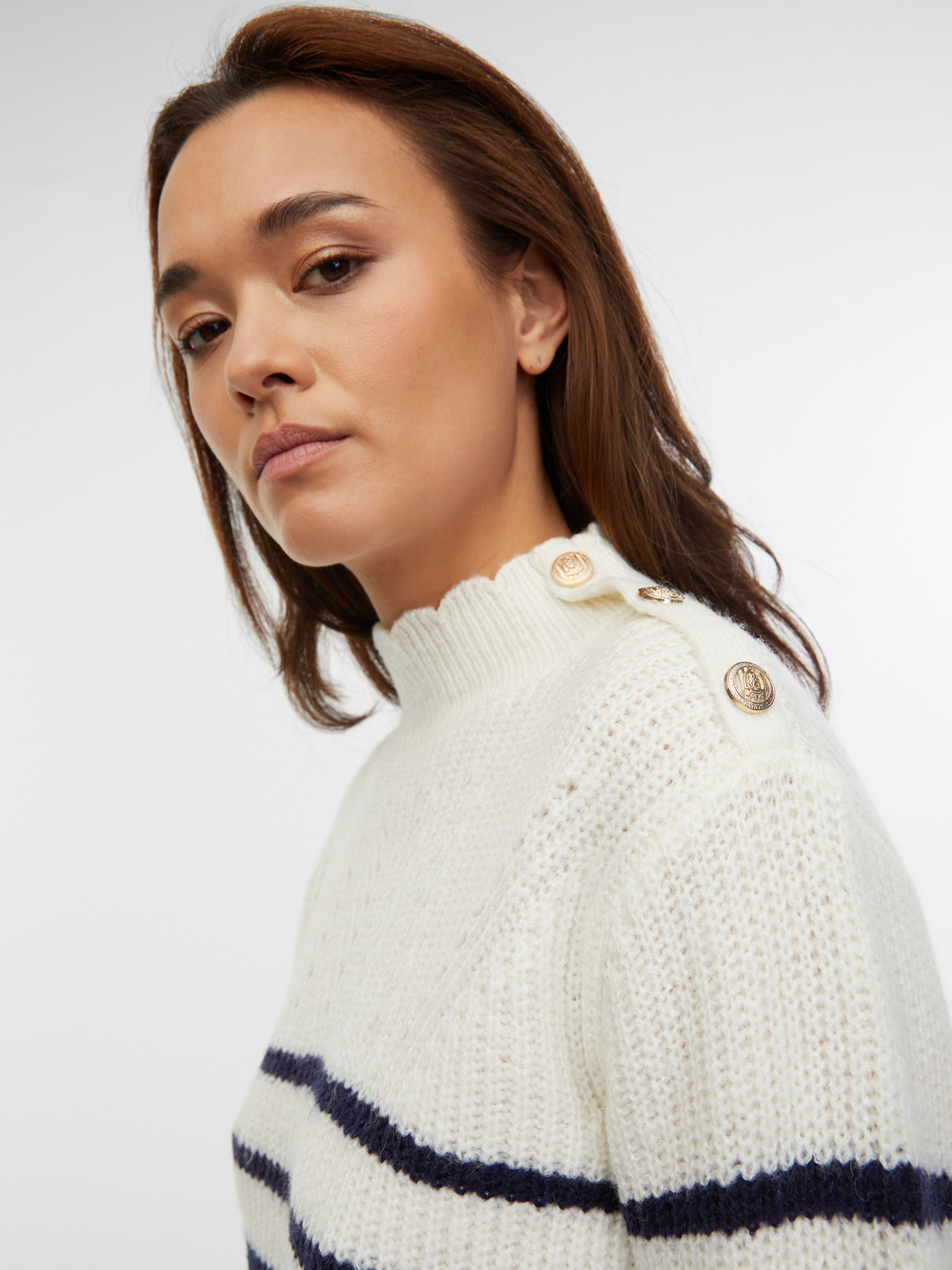 Cremefarbener gestreifter Damen-Pullover ORSAY | Orsay.de - Der ... Cremefarbener gestreifter Damen-Pullover ORSAY | Orsay.de - Der ...